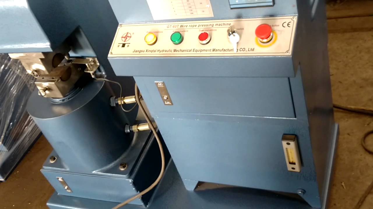 wire rope sling press machine xingtai hydraulic - YouTube