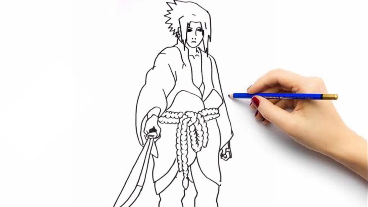 Cara Menggambara SASUKE || Gambar Sketsa || Gambar Sketsa Sasuke - YouTube