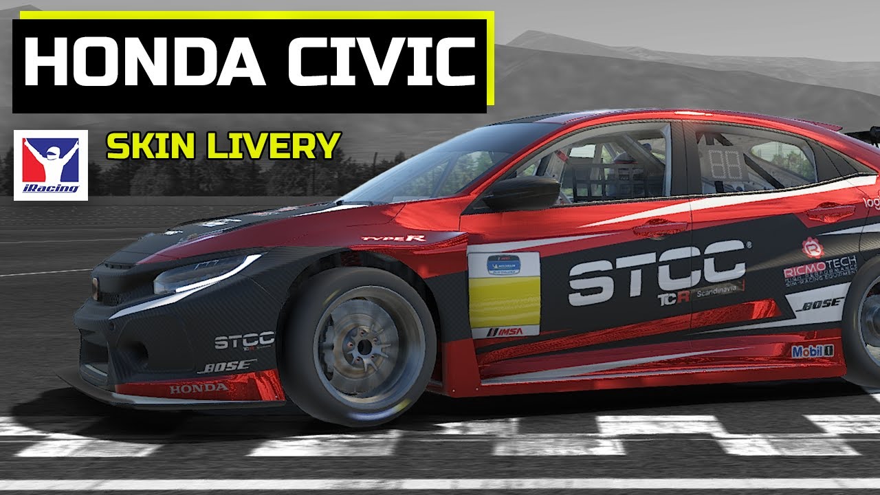 Diseño de SKIN | HONDA CIVIC TCR | 🔰iRacing - YouTube