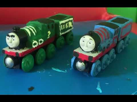 My Custom Thomas Wooden Railway Alfred/98462 & Crovan/87546. - YouTube