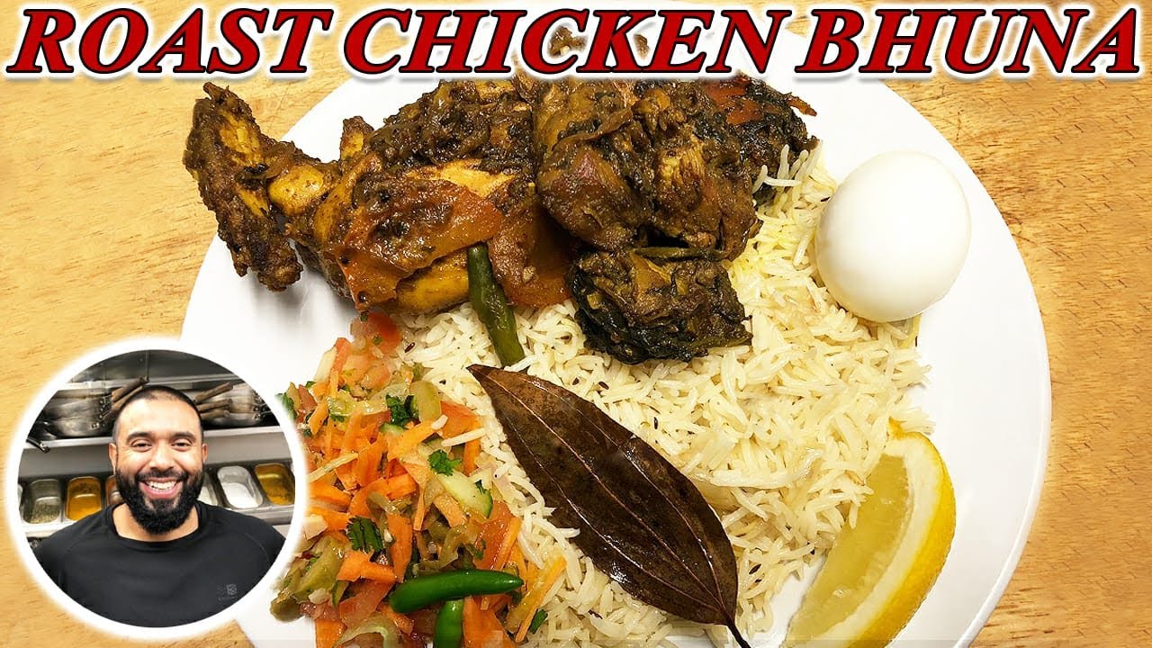 Chicken Roast Bhuna Recipe! Simplified Famous Chicken Centrepiece ...