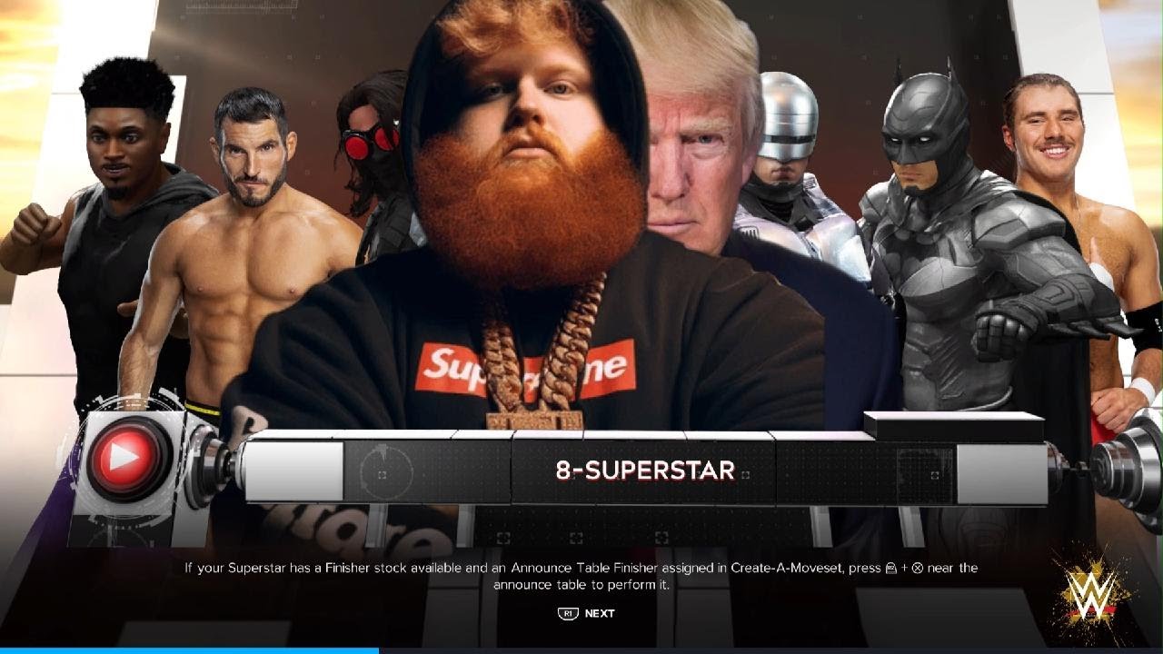 [WWE 2K24] Custom Matches | 8-Superstar Smash Up | Iron Man 30 Min Full ...
