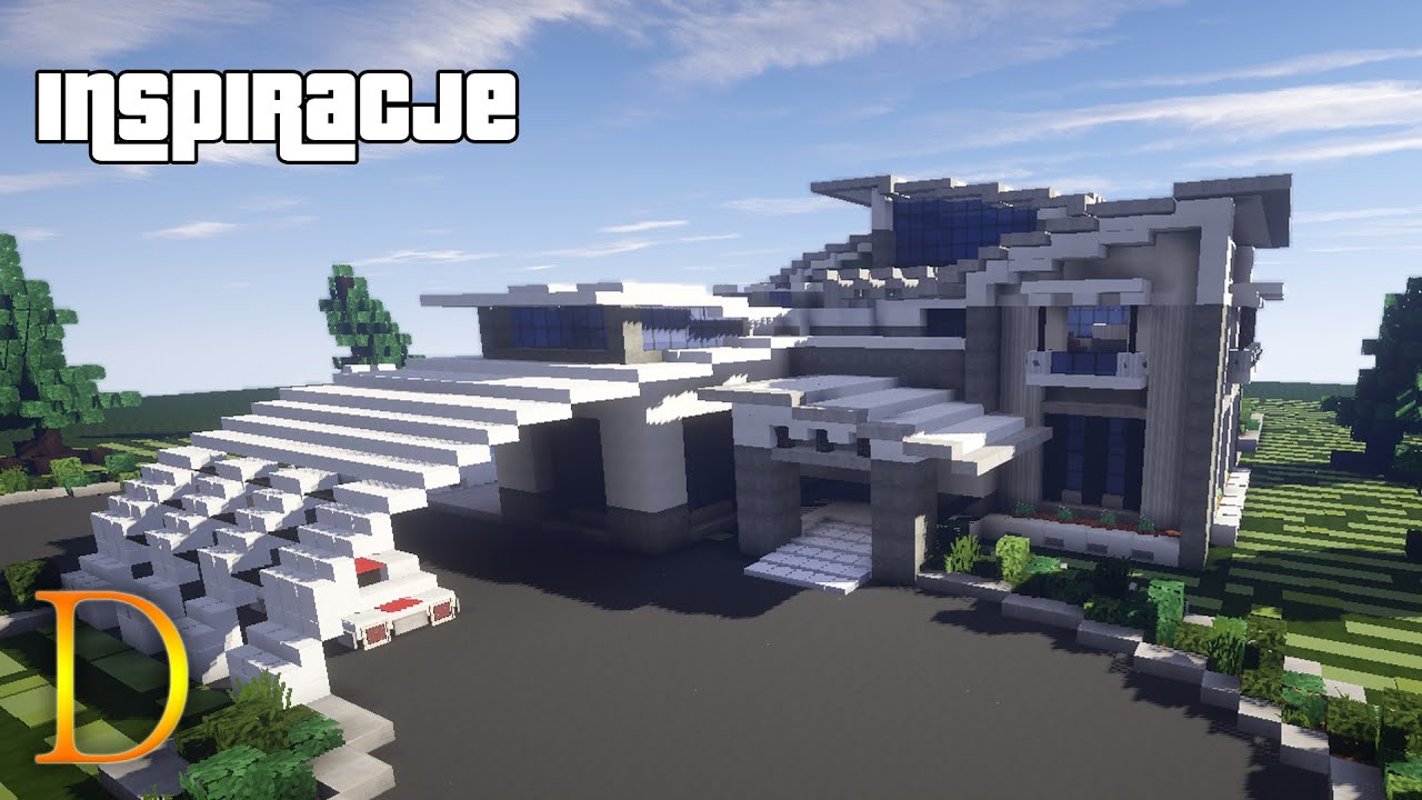MINECRAFT INSPIRACJE #27 - Dom w stylu MODERN (download). - YouTube