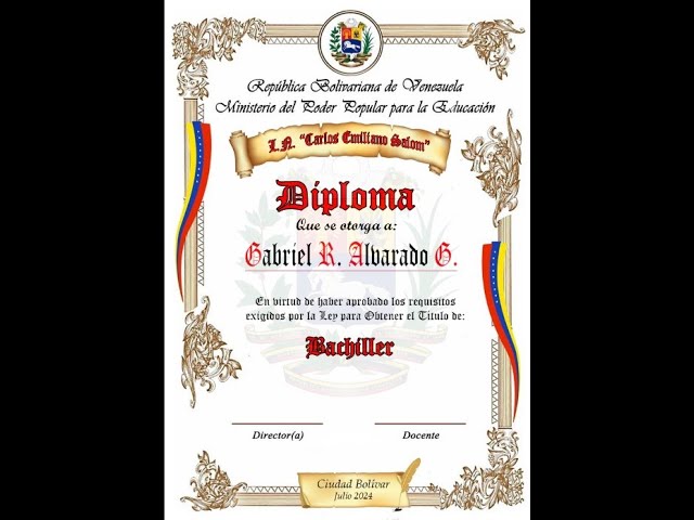 Plantilla De Diploma De Graduación