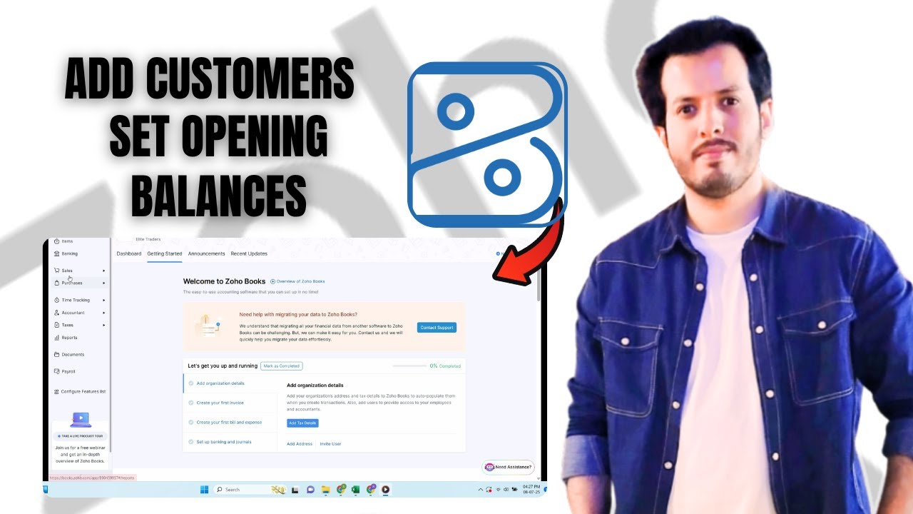 How to Add Customers and Set Opening Balances in Zoho Books | Step-by ...