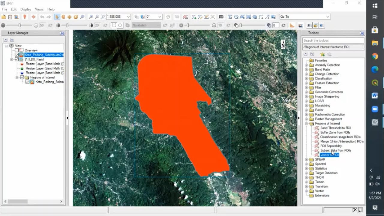 Preprocessing Envi 5 1 Resize Memotong Data Citra Satelit Youtube