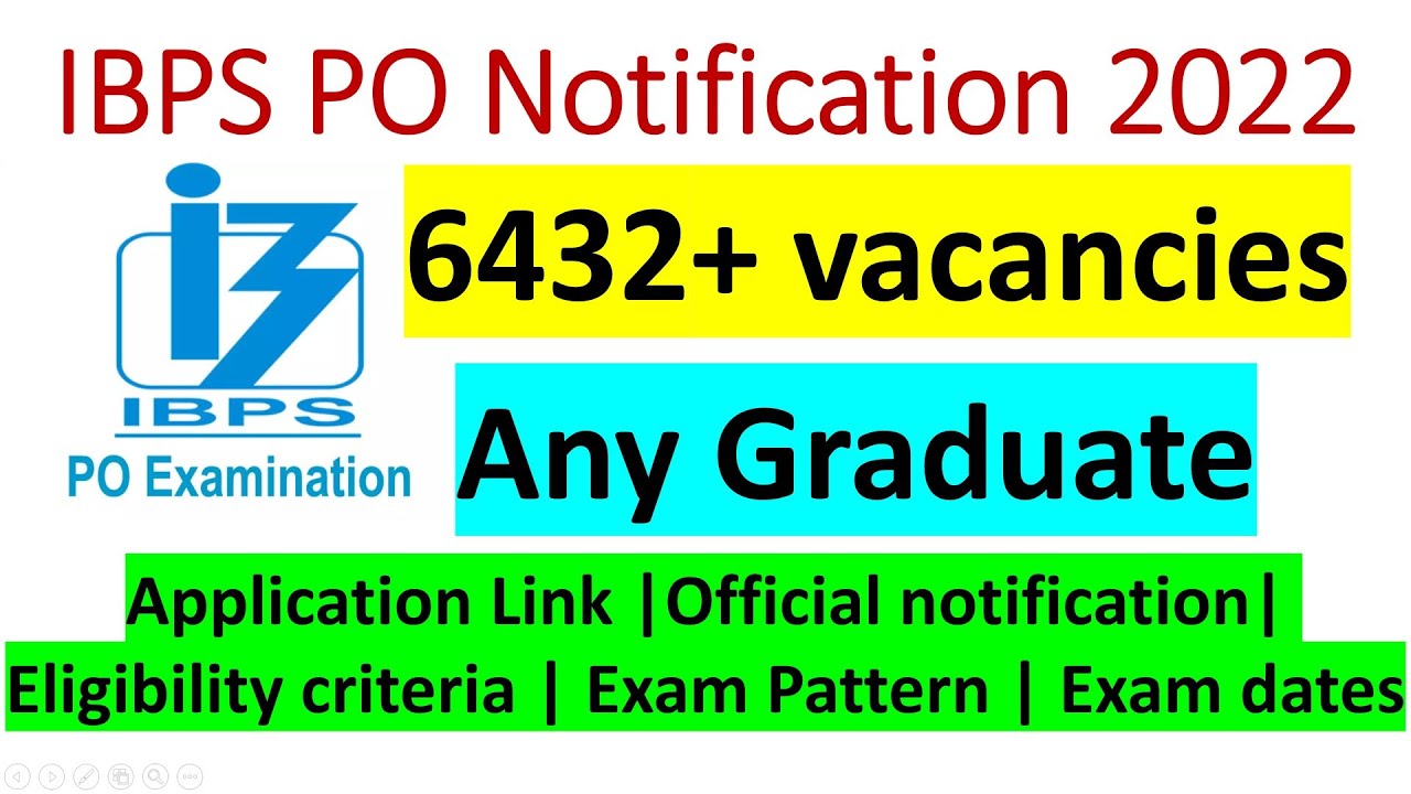 IBPS PO Notification 2022 | IBPS PO Recruitment 2022 | IBPS PO ...