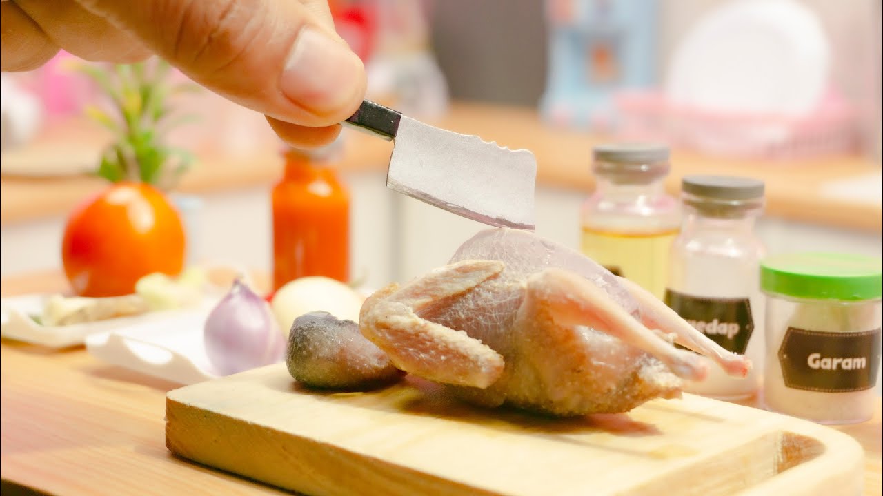 MENU POPULER !! Miniature Cooking | AYAM POP KHAS PADANG | Food ...