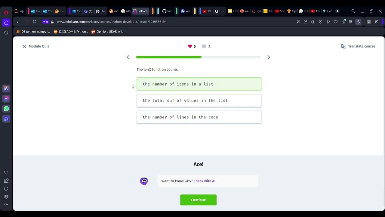 51 Module Quiz Python Developer Sololearn Youtube