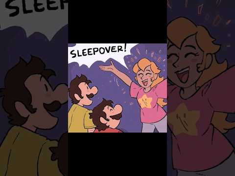 Mario, Luigi, and Peach have a sleepover
