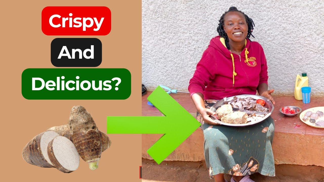 Delicious Boiled and Fried Arrow Roots Breakfast Recipe - YouTube