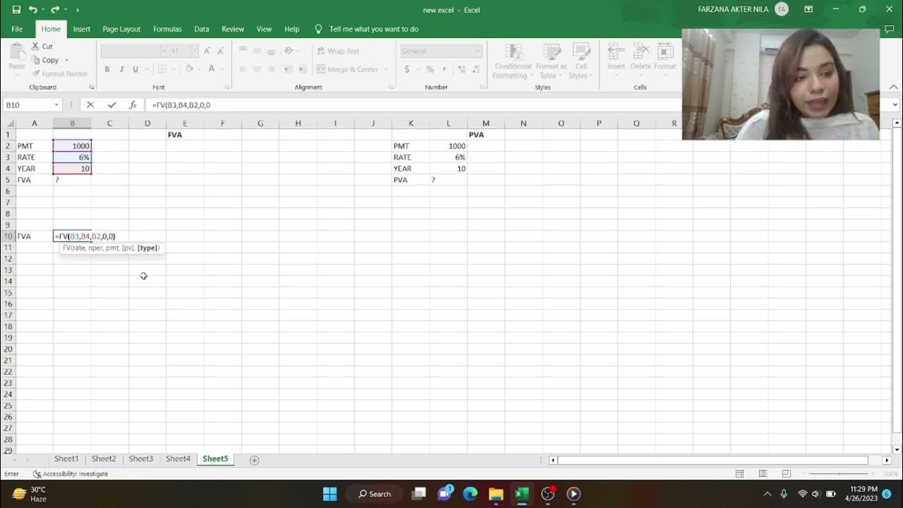 How to calculate FVA & PVA in Excel - YouTube