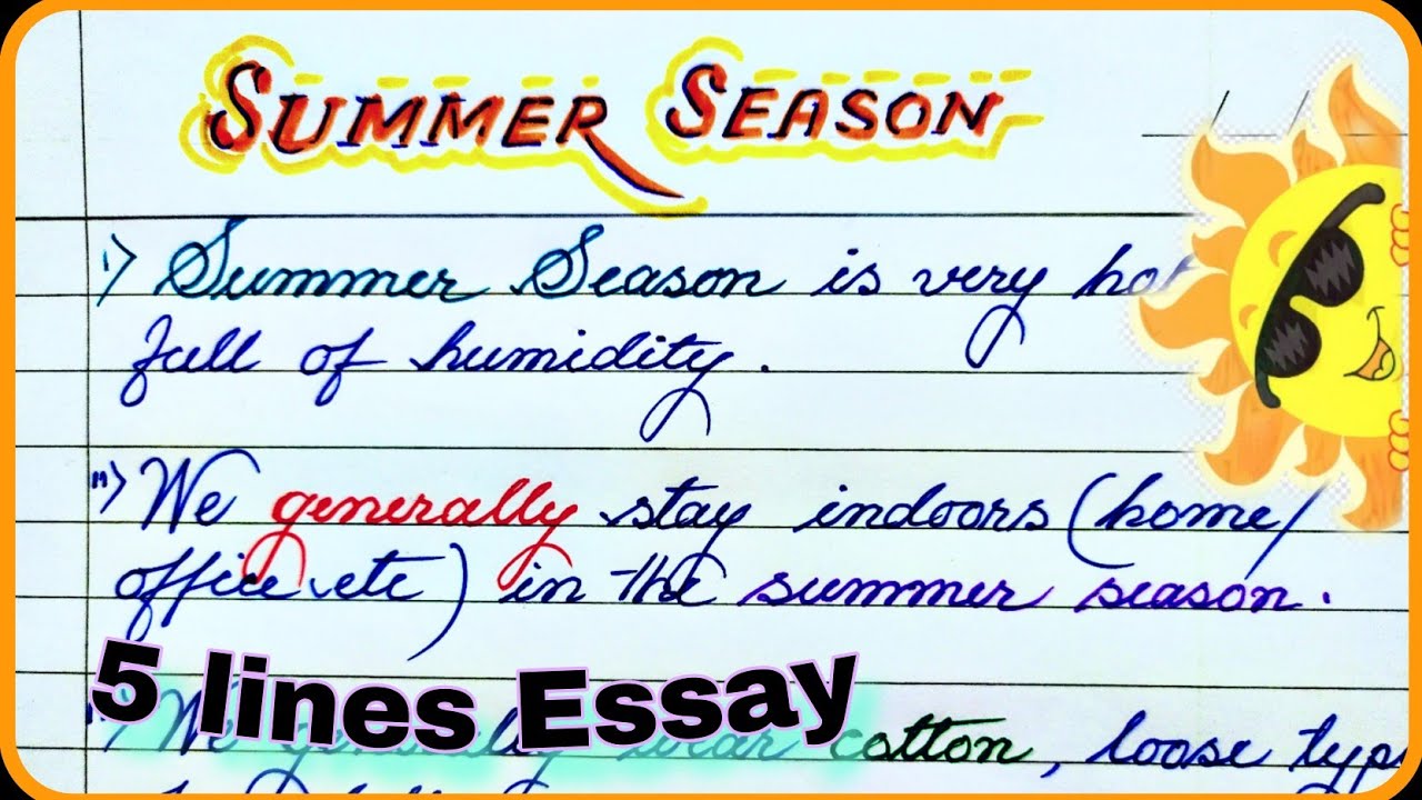 5 lines on Summer season in english | Summer season essay in english ...