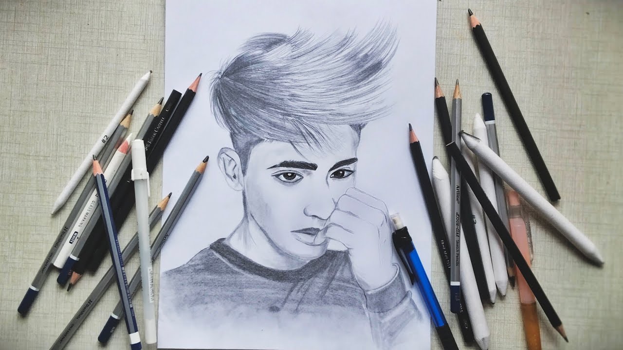 How to draw Danish zehen portrait /Easy to beginners - YouTube