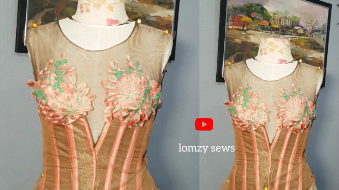 Transparent Corset Tutorial How to Sew Boning Channels to Transparent ...