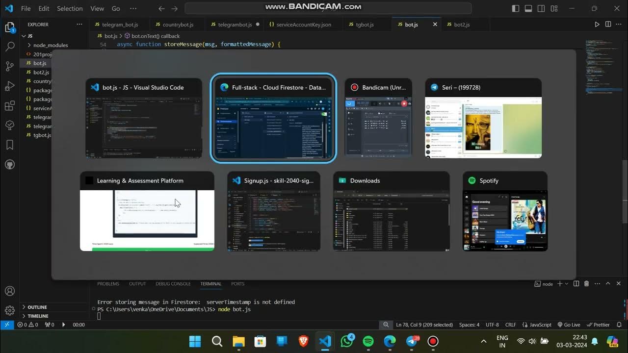 Telegram Bot with Live Database Connectivity(JS+Firebase) - YouTube