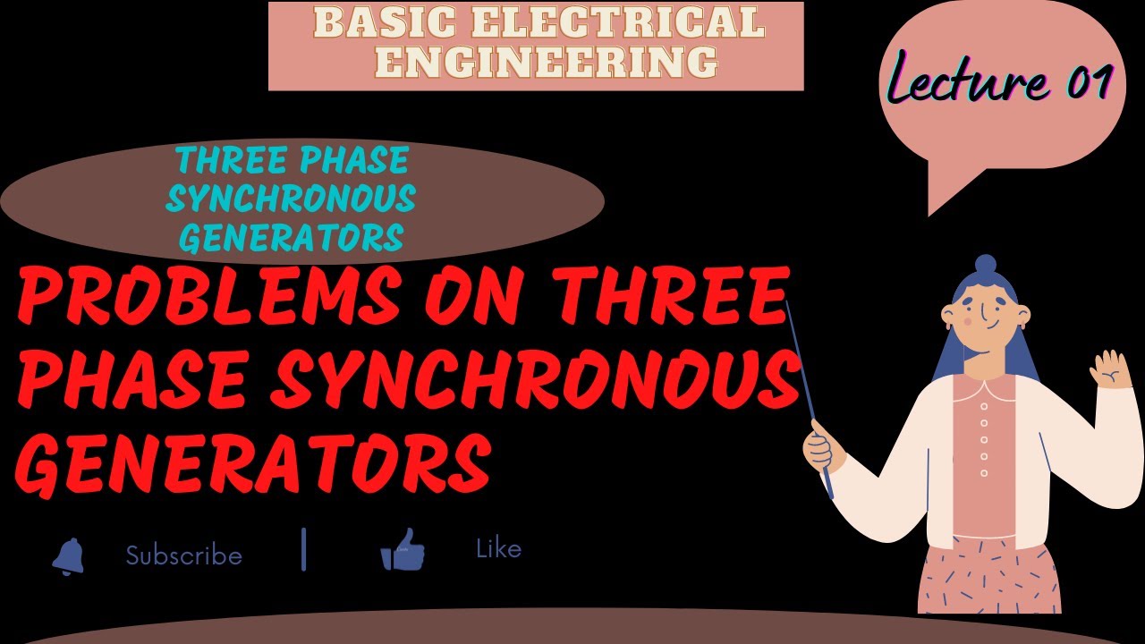 THREE PHASE SYNCHRONOUS GENERATORS - LECTURE 01 : PROBLEMS - YouTube