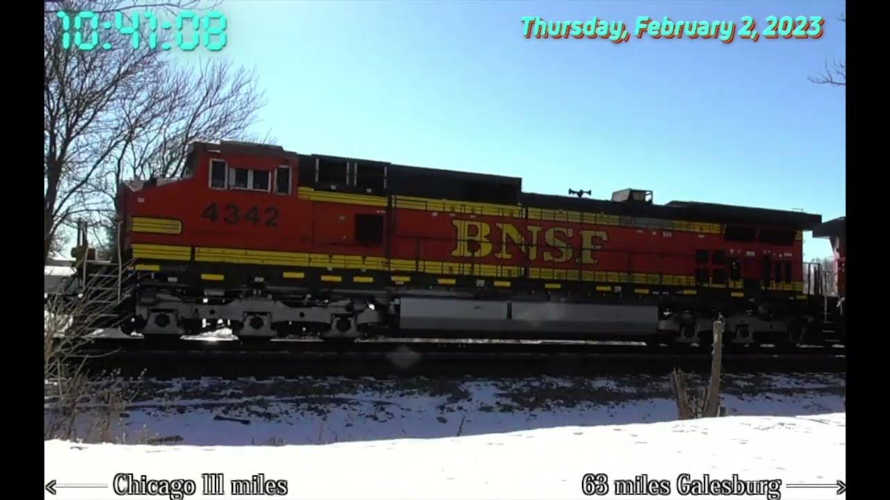 2/2/23 BNSF Mendota Sub Trains w/ Very Late Amtrak, CN Leader, Fresh CEFX - YouTube