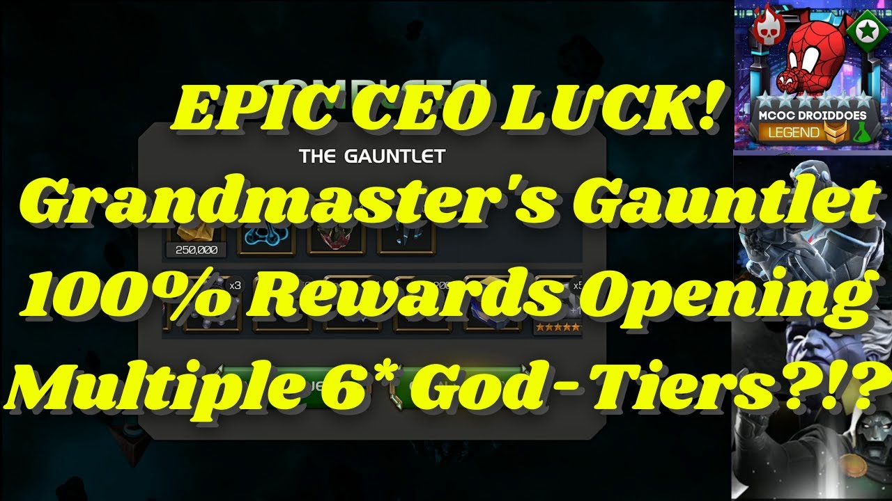 EPIC CEO LUCK! Grandmaster's Gauntlet 100% Rewards Opening: Multiple 6 ...