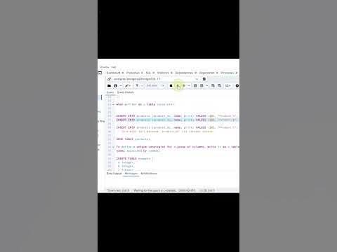 Basic Example of UNIQUE Key Constraint In PostgreSQL || Best PostgreSQL Tutorial Shorts - YouTube