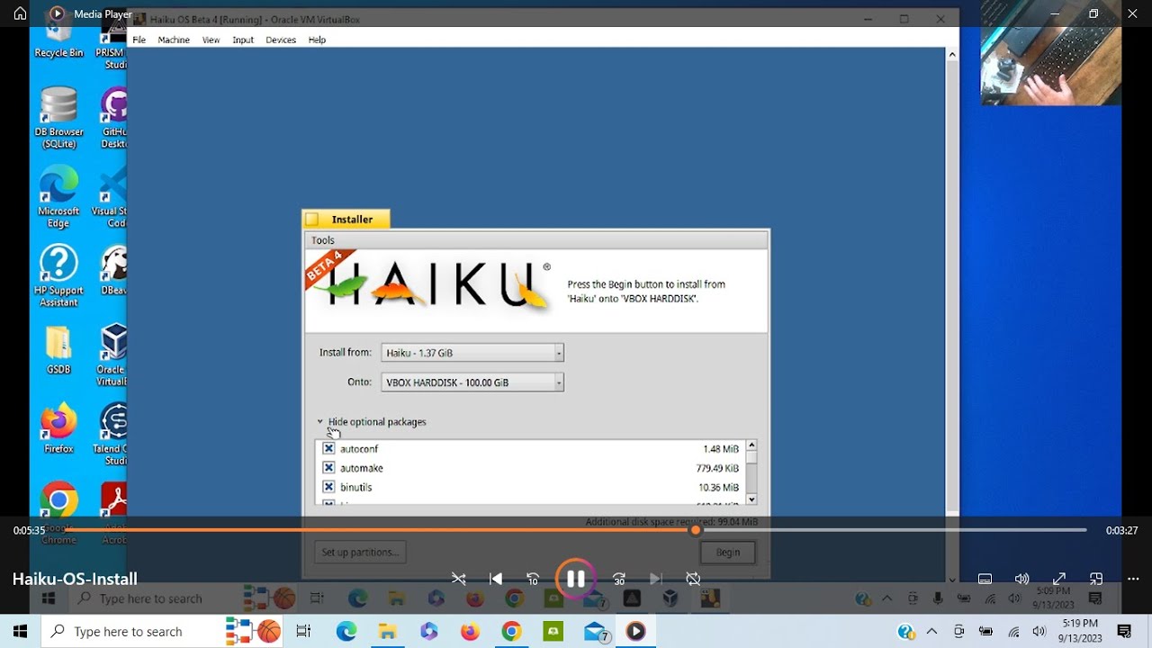 Haiku OS Install (BeOS Clone) - YouTube