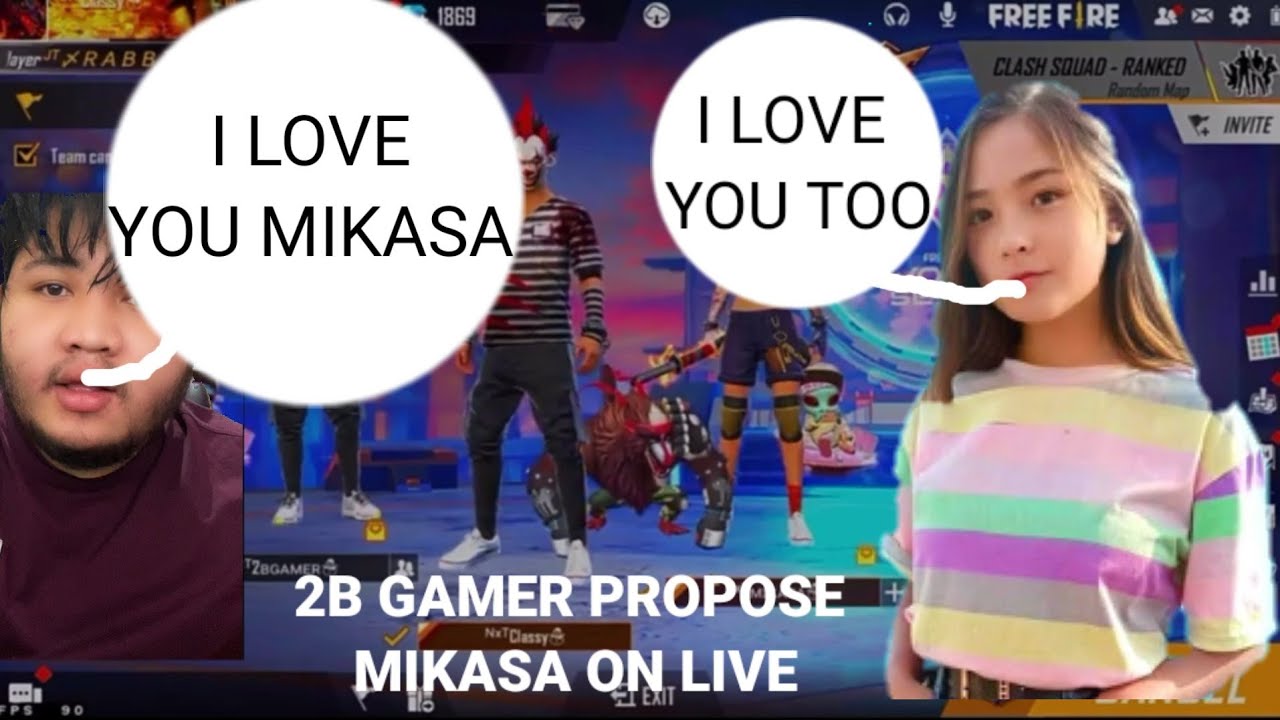 2B GAMER PROPOSE MIKASA ON LIVE || 2B Gamer ️Mikasa || #2bgamer #shorts ...