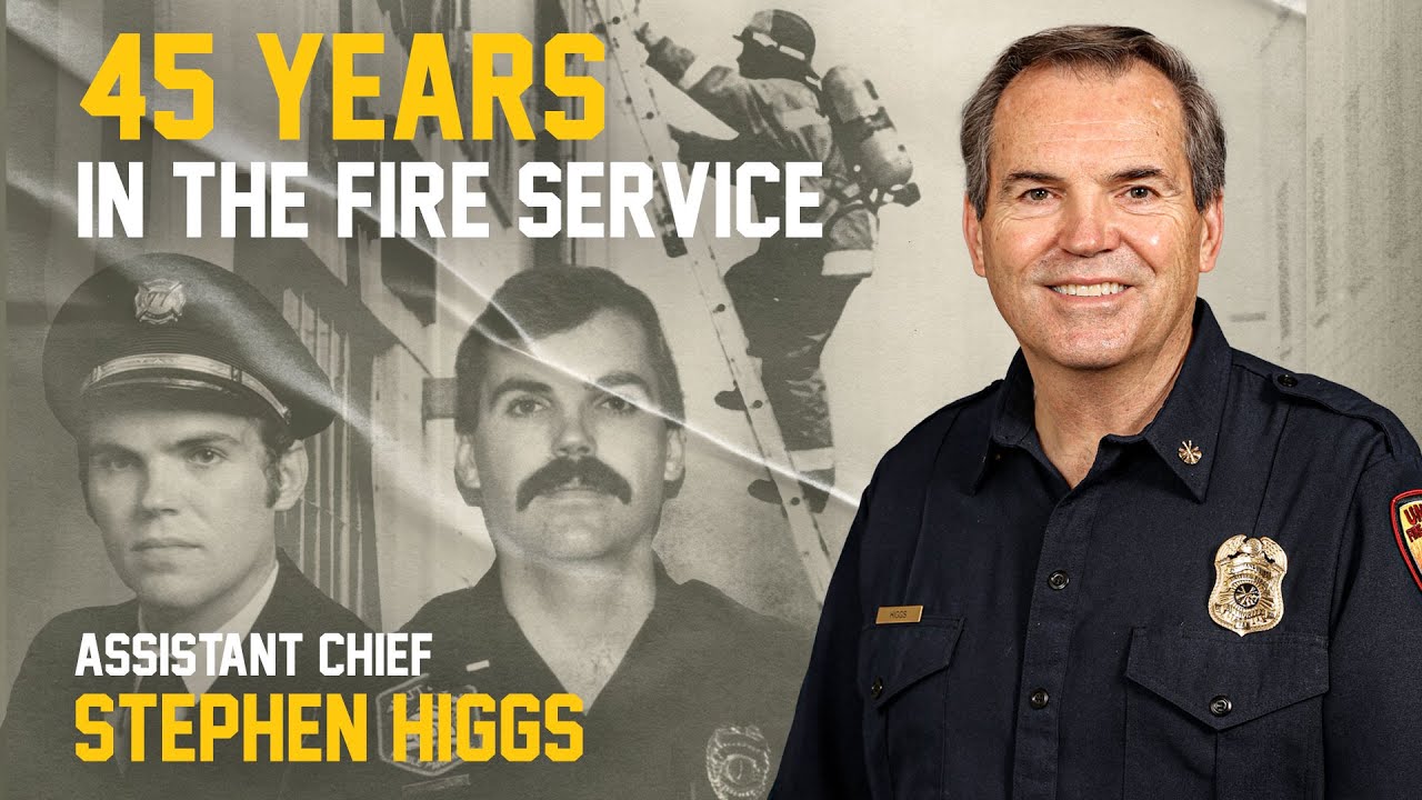 Unified Fire Assistant Chief Stephen Higgs 45 Year Career Story - YouTube