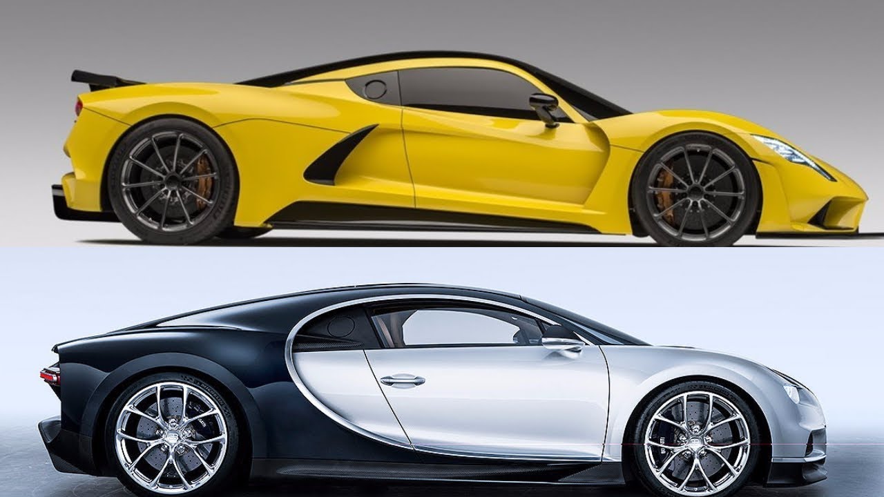 Bugatti Chiron Vs Hennessey Venom F5 : Visual Comparision 2017 - YouTube