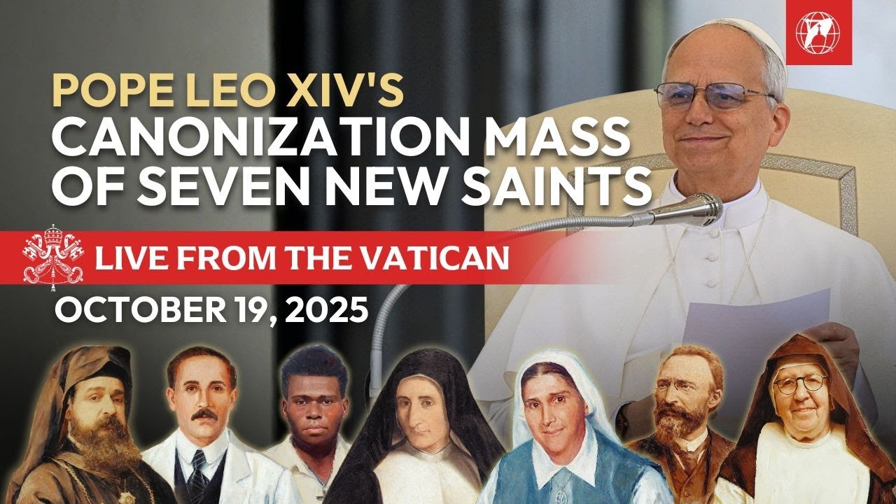 Pope Leo XIV's Canonization Mass of Seven New Saints from the Vatican ...