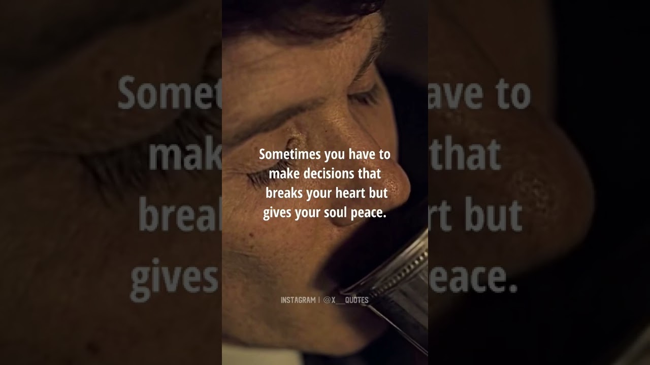 Sometimes you have to make decisions that breaks your heart but gives ...