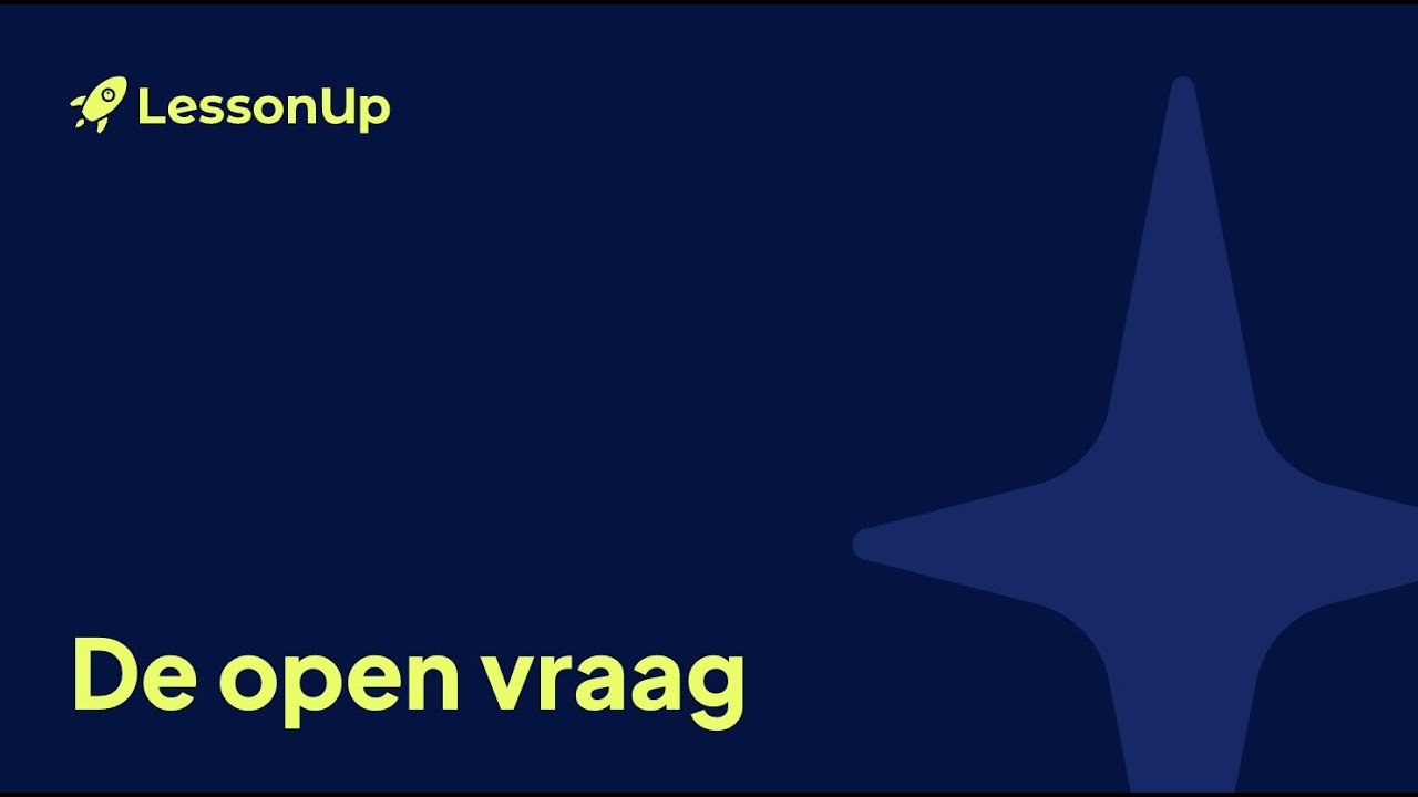 De open vraag - YouTube