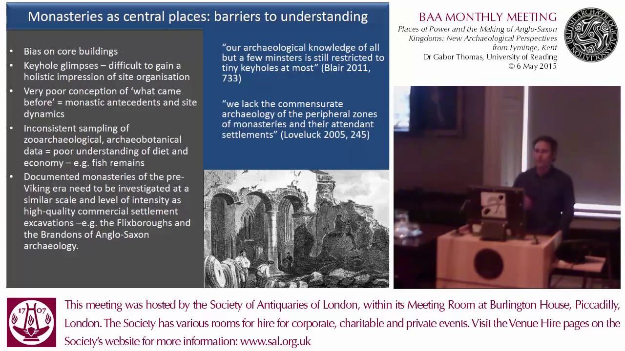 6 May 2015: BAA Monthly Lecture, Dr Gabor Thomas, FSA - YouTube