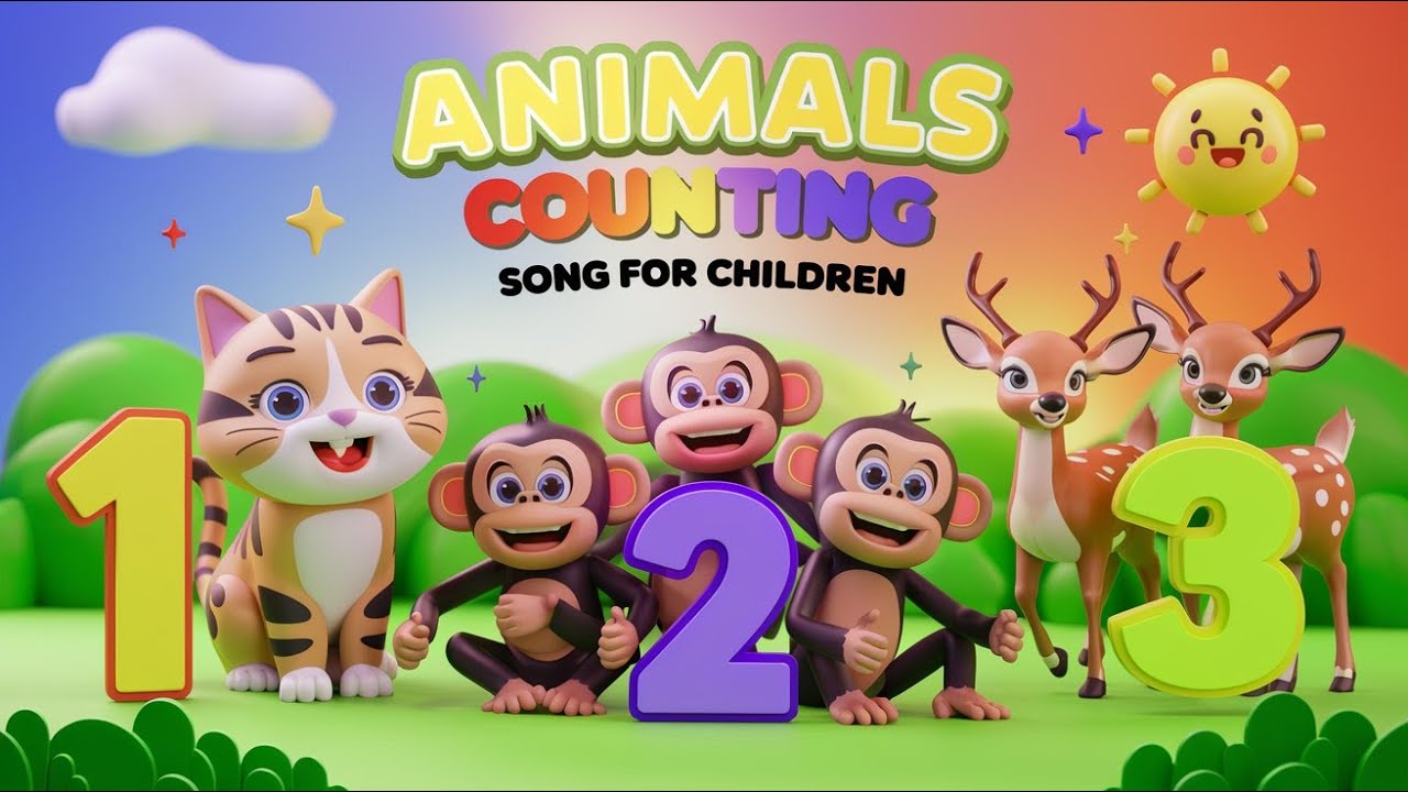 Animals Counting song for children | Counting Animals from 1 to 10 ...