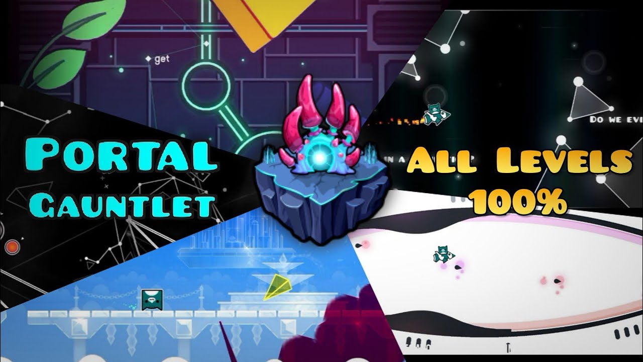 ''Portal Gauntlet'' All Levels 100% - Geometry Dash - YouTube