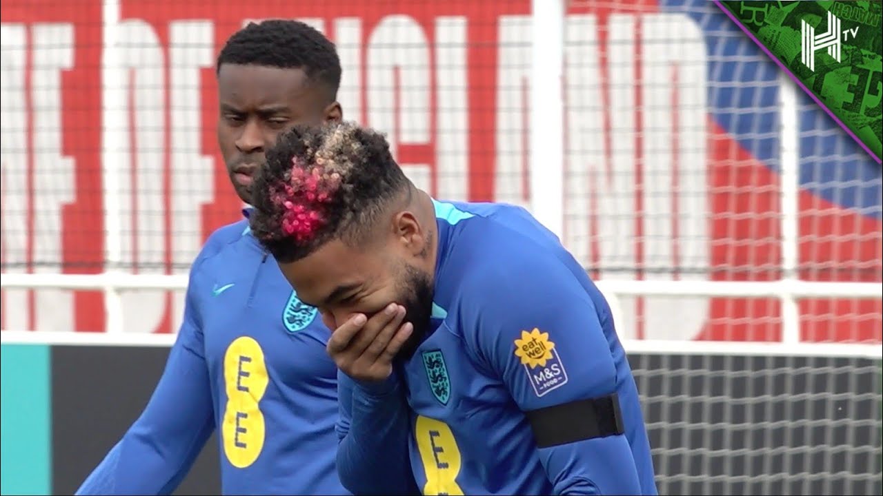 Reece James LIGHTS UP England training with NEW hairstyle! - YouTube