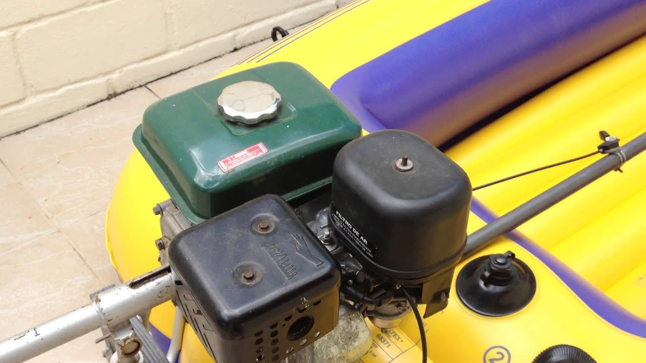 bote intex challenger 4 motor rinno 6,5HP - YouTube