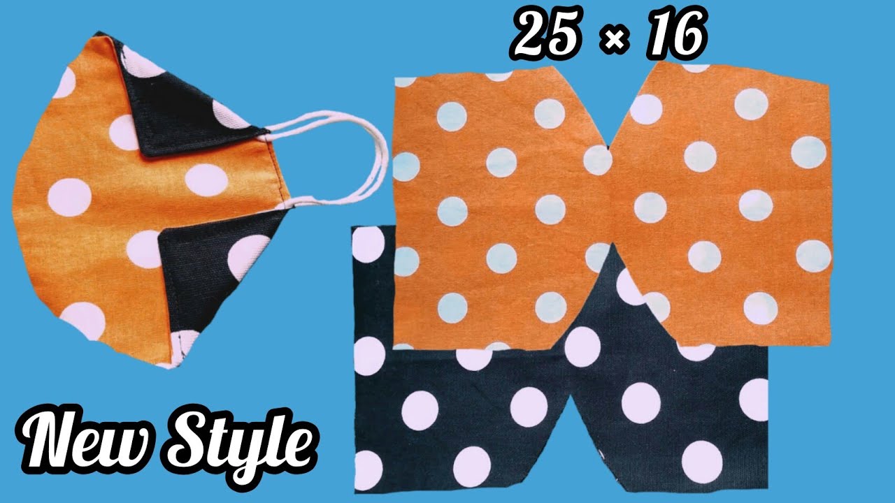 Very Easy New Style Cute Pattern Mask - Face Mask Sewing Tutorial - No ...
