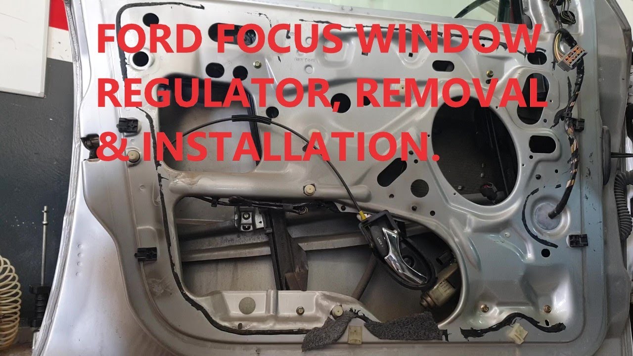 Ford Focus sedan front window regulator removal and install - YouTube