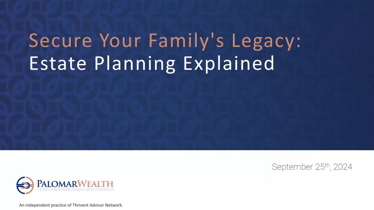 Secure Your Family's Legacy: Estate Planning Explained - YouTube