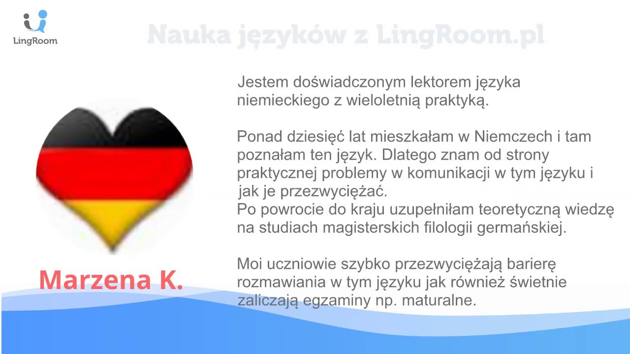 Lektor języka niemieckiego - Marzena K. - YouTube