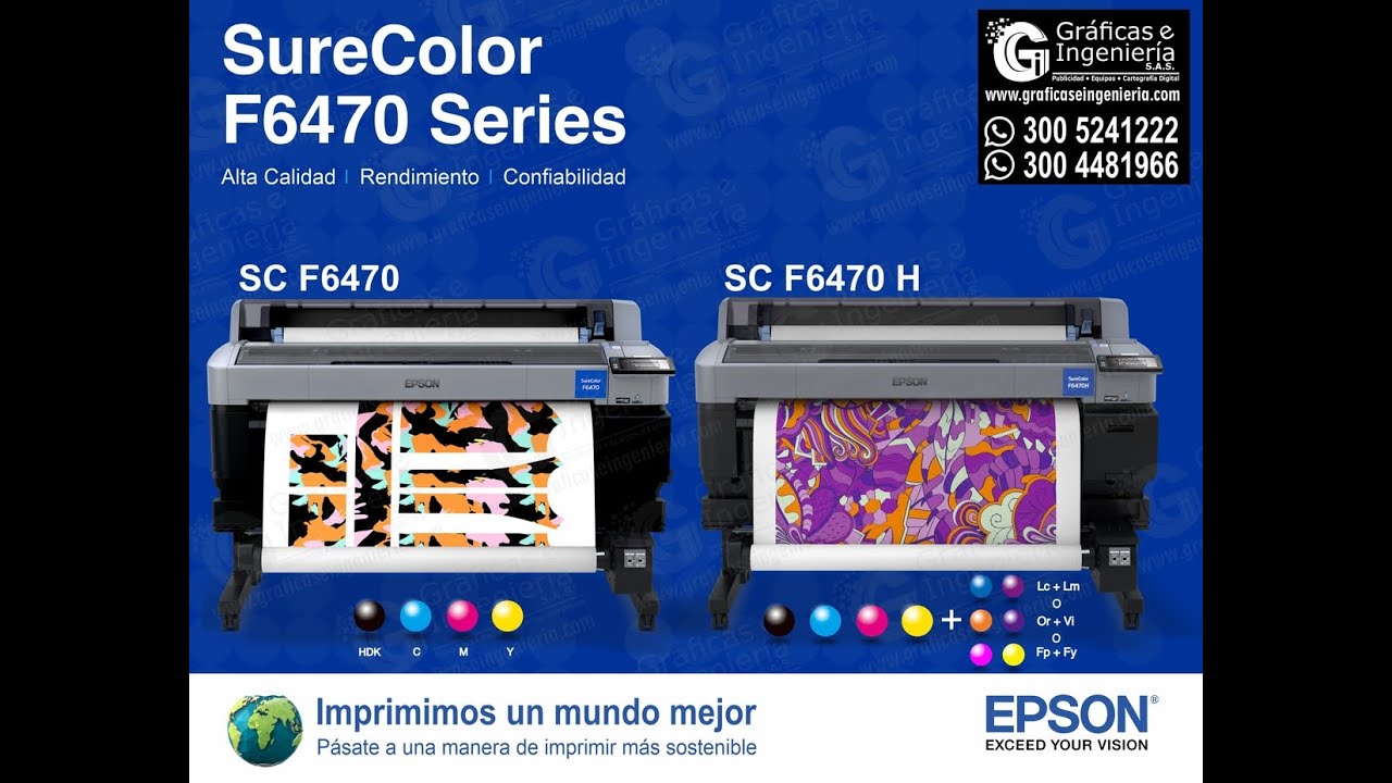 Nuevo Plotter Epson SureColor F6470, F6470H, Colombia - YouTube
