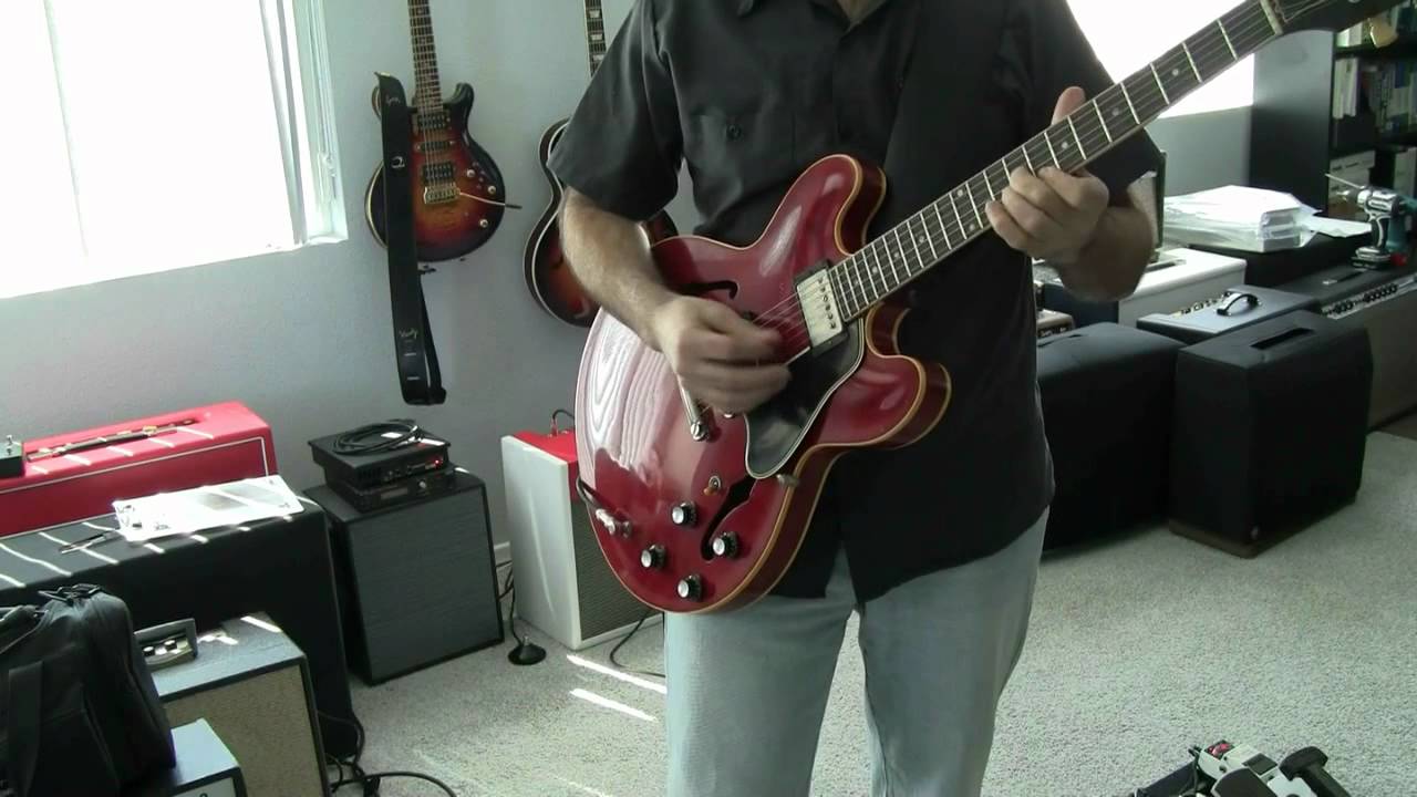 1961 Gibson ES-335TD and Homemade Martin 112T Dearmond R15T Amp - YouTube