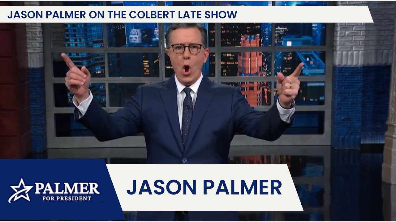 Democratic Presidential Candidate Jason Palmer on The Colbert Late Show ...