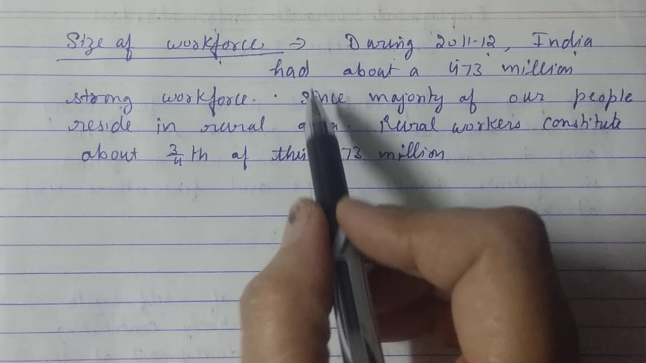 class XII, employment - workforce and work population ratio - YouTube