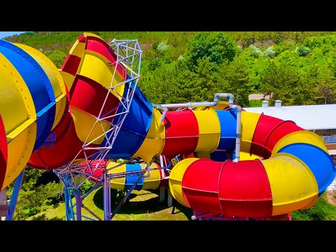 Double Vortex Ride at Aquapark Aquamania 