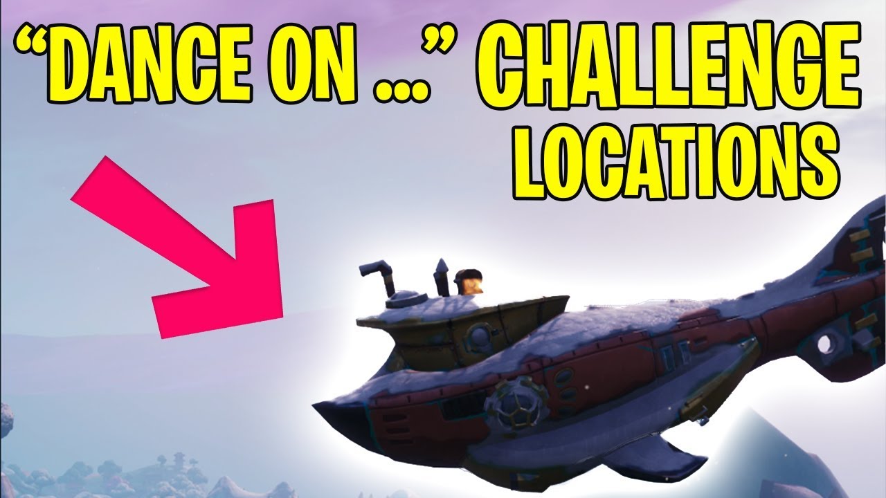 RV Crown, Metal Turtle & Submarine Fortnite Location - "Dance On Top of ...