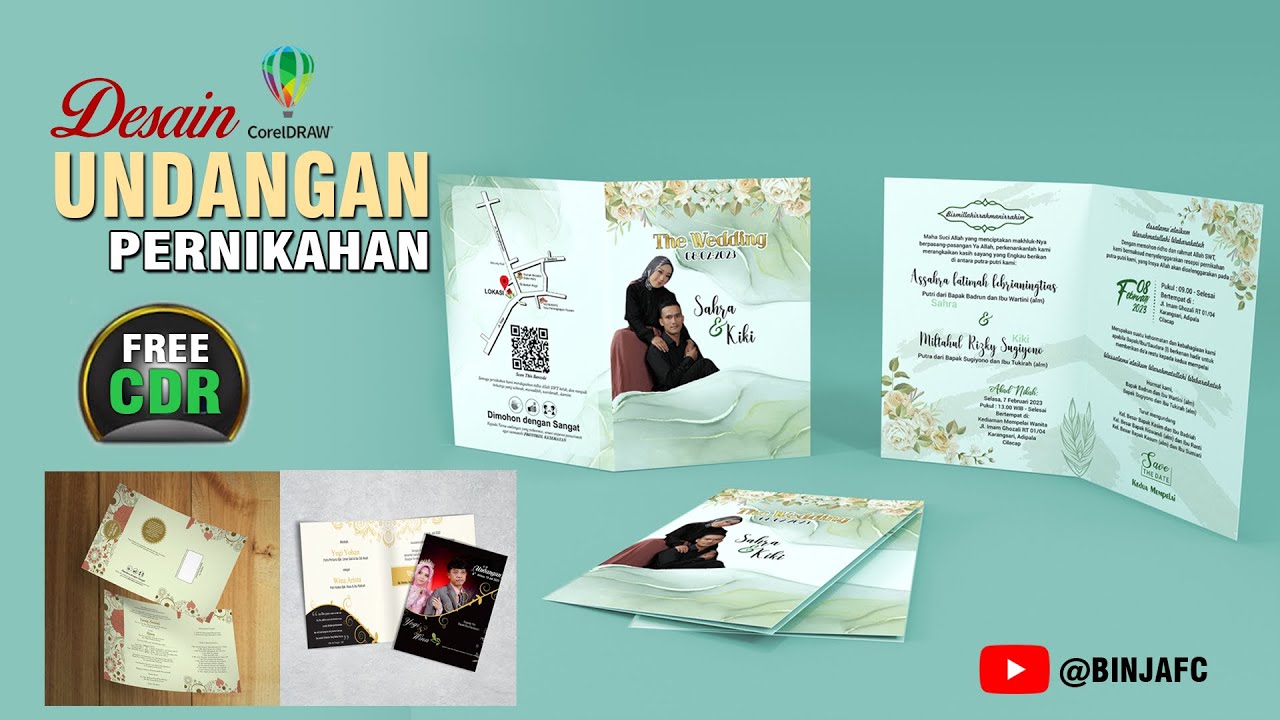 desain Undangan Pernikahan free cdr - YouTube