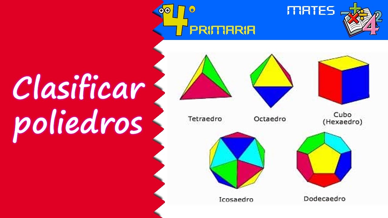 Matemáticas. 4º Primaria. Tema 1. Clasificación de poliedros - YouTube