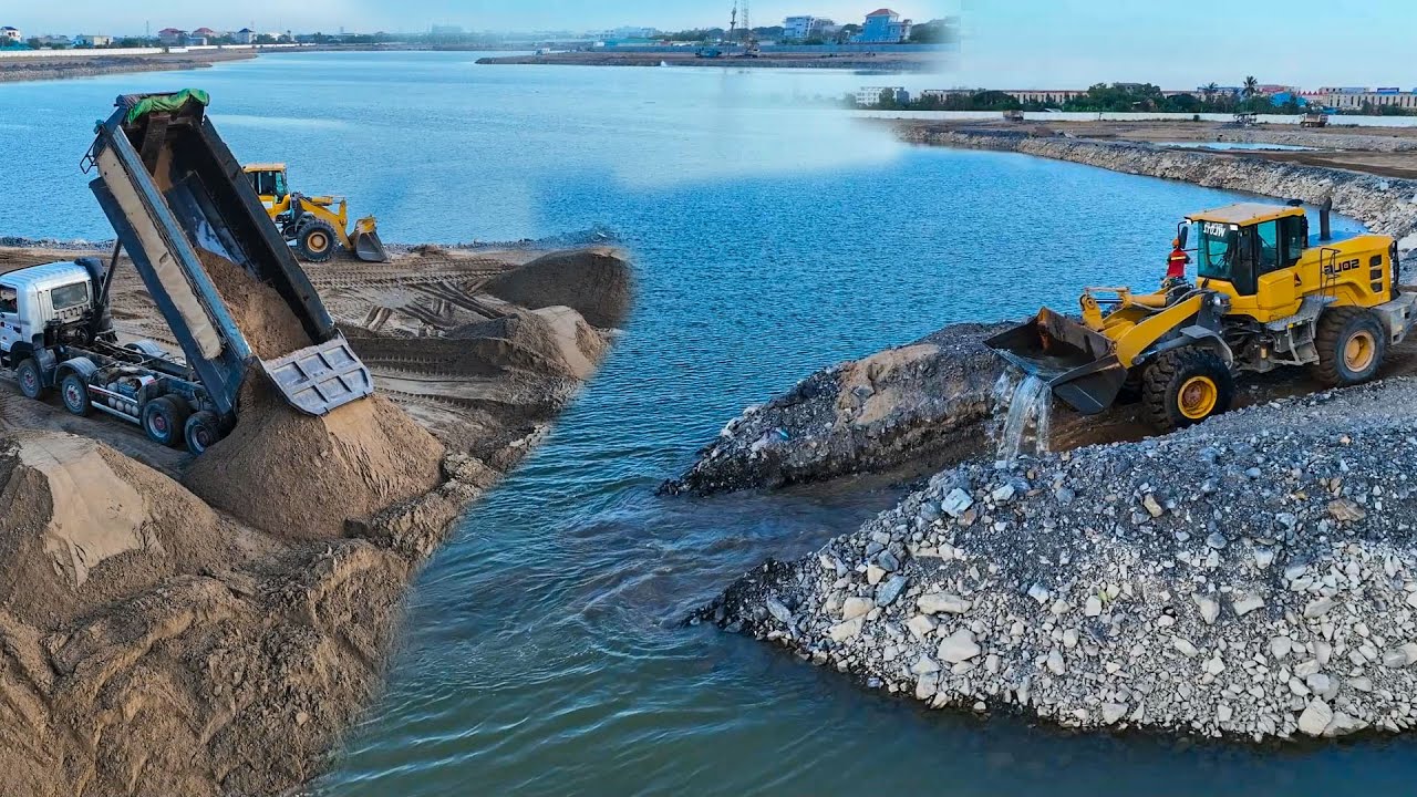 Amazing The Start Project Landfill ! Wheel Loader & Dumptruck SHACMAN ...