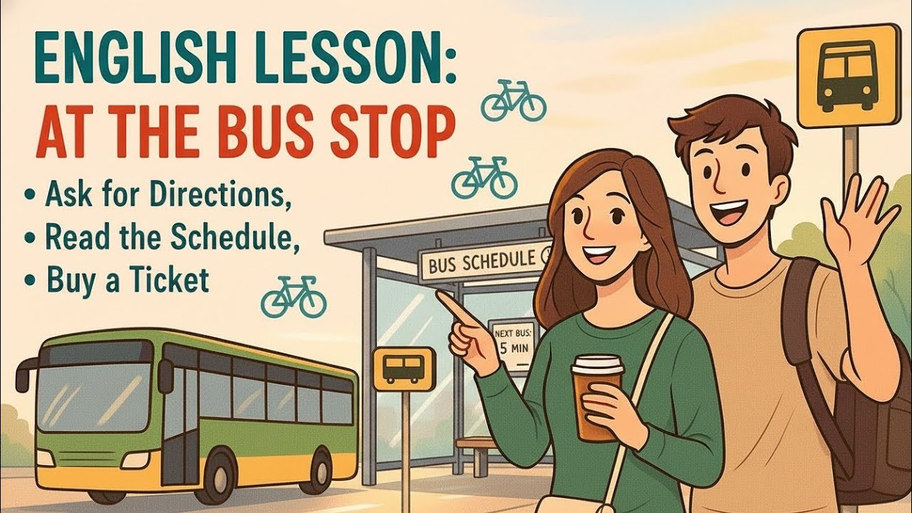 Speak English Fluently About Transportation in Busstop ! English ...